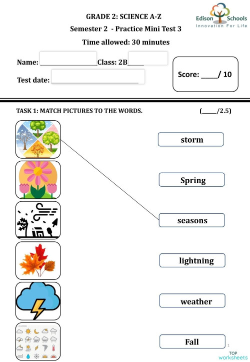 S2_PRACTICE MINI TEST 3. Interactive worksheet | TopWorksheets
