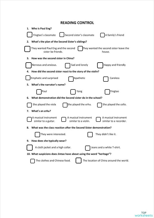 Own it 1 reading. Interactive worksheet | TopWorksheets