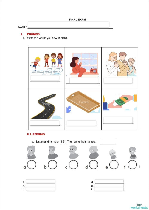 FINAL EXAM STARTERS (SMJ2-3). Interactive worksheet | TopWorksheets