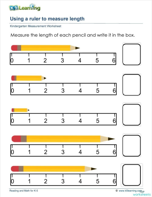 Measurement & Comparing Size. Interactive worksheet | TopWorksheets