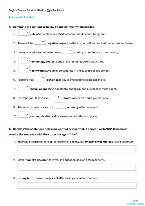 Worksheet Continuous Tense. Interactive worksheet | TopWorksheets