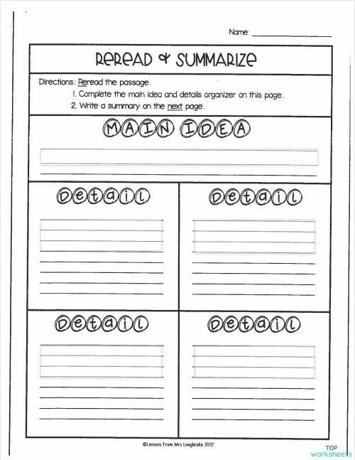 Comprehension Summary. Interactive worksheet | TopWorksheets