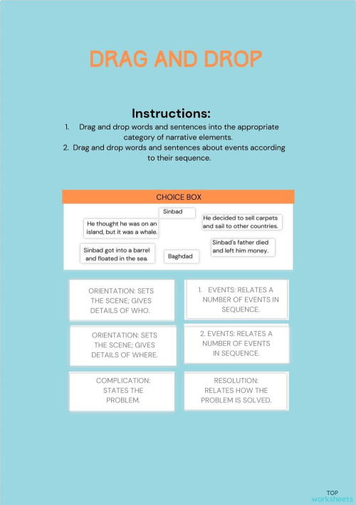 Drag and Drop. Interactive worksheet | TopWorksheets