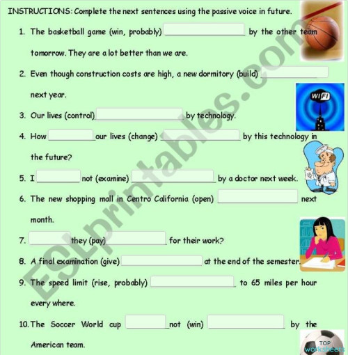 Future Simple Passive. Interactive worksheet | TopWorksheets