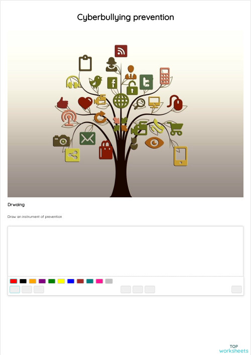 Cyberbullying prevention. Interactive worksheet | TopWorksheets