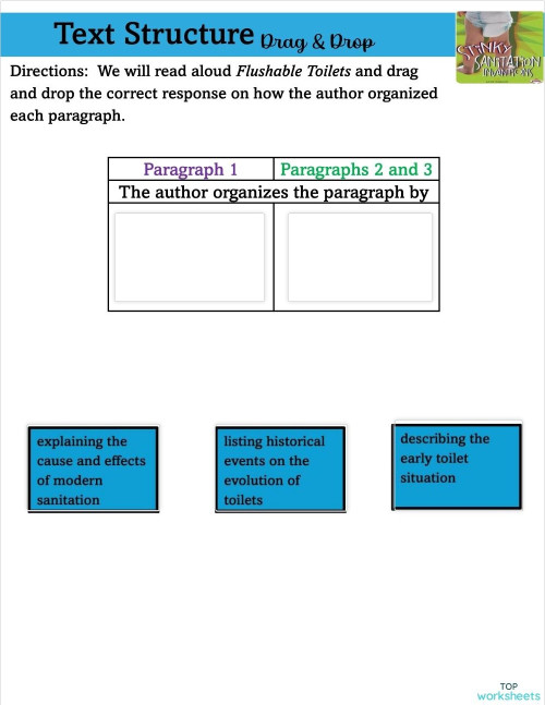 Text Structure. Interactive worksheet | TopWorksheets