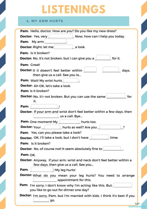 Listening 4. Interactive worksheet | TopWorksheets
