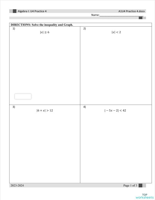 Algebra: interactive worksheets and online exercises | TopWorksheets