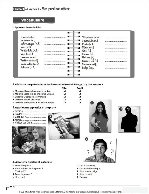 unité 1 -arriver da,s un pays francophone. Fiche interactive ...