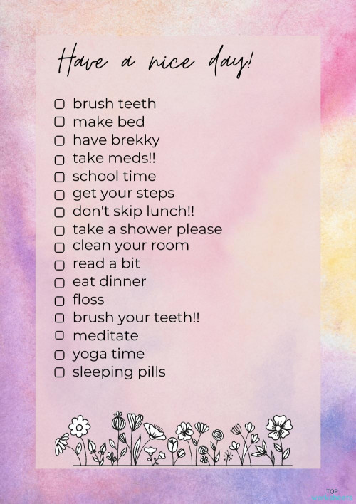 Self care :). Interactive worksheet | TopWorksheets