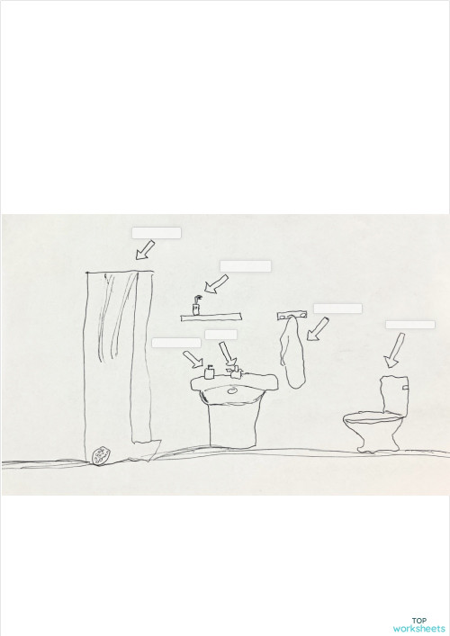 PARTS OF A TOILET. Interactive worksheet | TopWorksheets