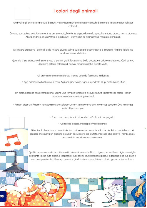 I colori degli animali. Scheda interattiva | TopWorksheets