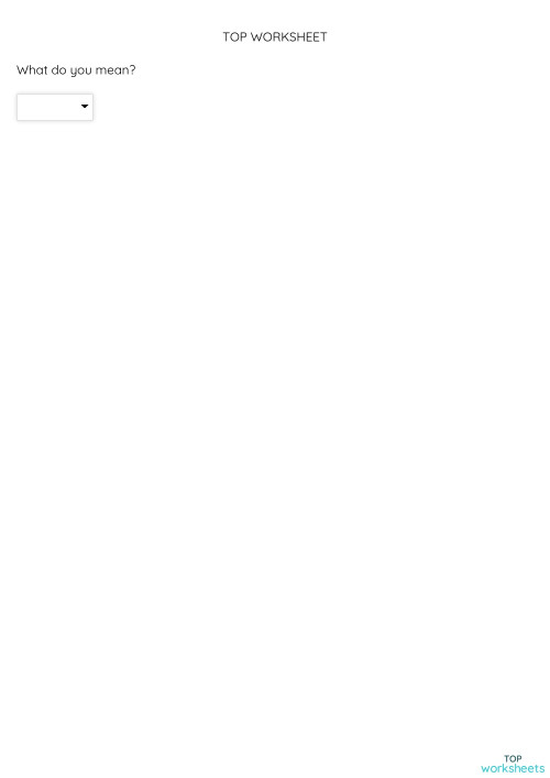 TOP WORKSHEET. Interactive worksheet | TopWorksheets