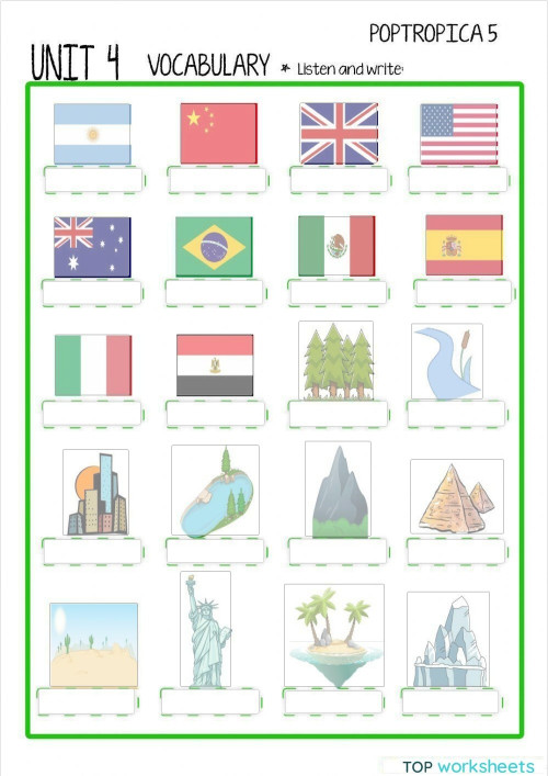 Vocabulary-1-Write the words. Interactive worksheet | TopWorksheets