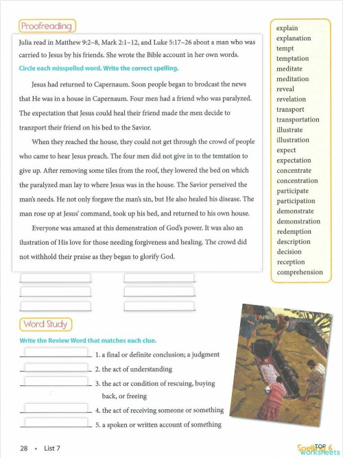 List 8: Proofreading Pg 32. Interactive worksheet | TopWorksheets