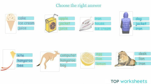 Interactive picture vocabulary I, J, K, L,. Interactive worksheet ...