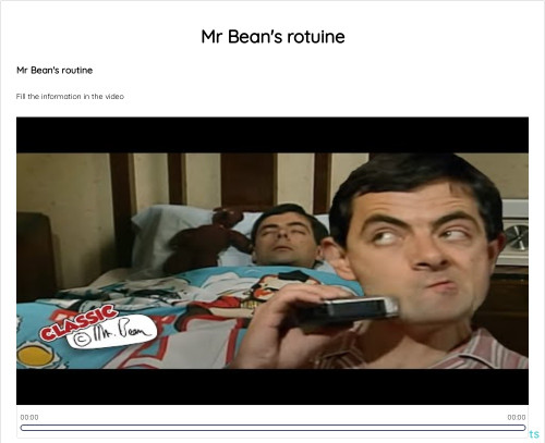 Mr Bean's rotuine. Interactive worksheet | TopWorksheets
