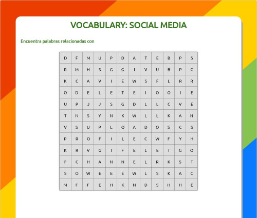 VOCABULARY: SOCIAL MEDIA. Interactive worksheet | TopWorksheets