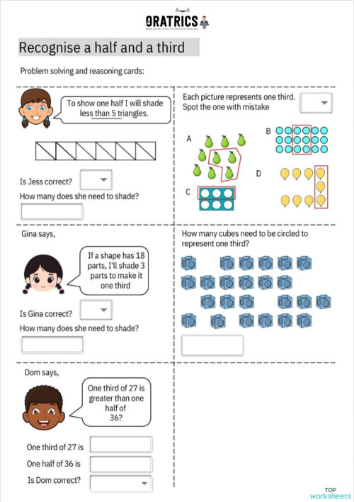 Trace the cube QQ. Interactive worksheet | TopWorksheets