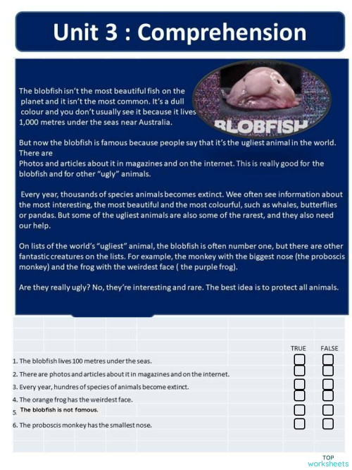 PRE JUNIOR - READING 4 - SUMMARY COMPLETION - EX4 + HW. Interactive ...