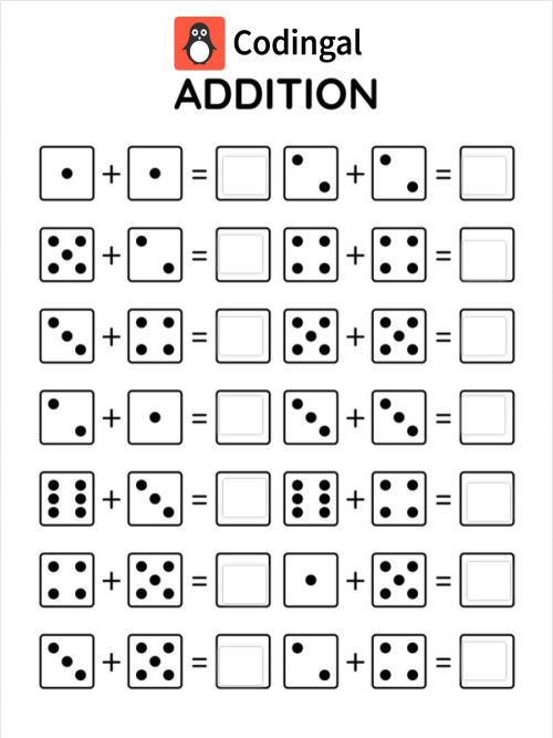 M_G01M07L14_WE01_Add upto 10 using dice.. Interactive worksheet ...