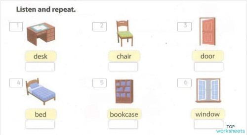 This is a desk. Interactive worksheet | TopWorksheets