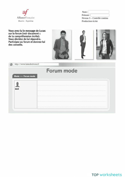 1 - pe n°3. Fiche interactive | TopWorksheets