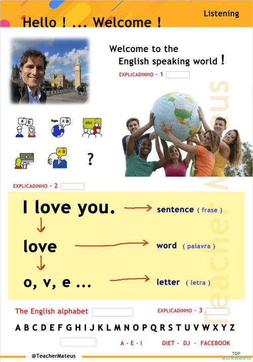 ALPHABET - 00 - Basics Letters - LISTENING - TM0000. Interactive ...