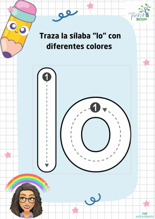 Traza la silaba. Interactive worksheet | TopWorksheets