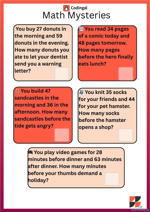 M_G03M09L19_WE01_Add_numbers_mentally_within_100_5. Interactive worksheet | TopWorksheets