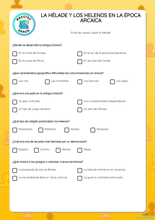 Actividades en el Paleolítico y Neolítico. Ficha interactiva | TopWorksheets