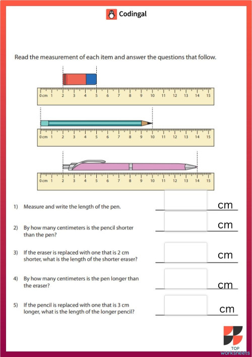 M_G01M12L45_WA01_Comparing_Lengths_3. Interactive worksheet | TopWorksheets