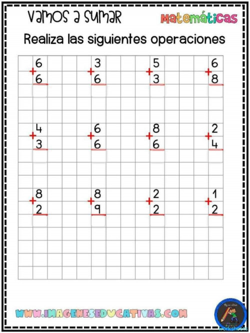 Vamos a sumar. Ficha interactiva | TopWorksheets