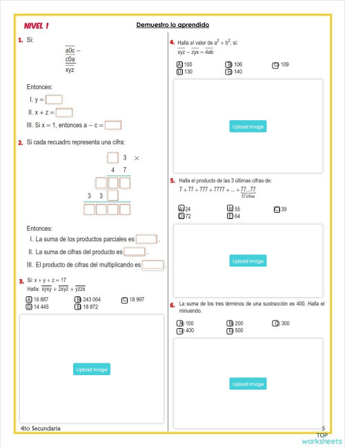 Cuatro operaciones: fichas interactivas y ejercicios online | TopWorksheets
