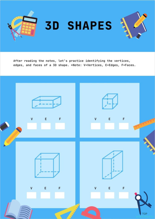 3D shapes: interactive worksheets and online exercises | TopWorksheets
