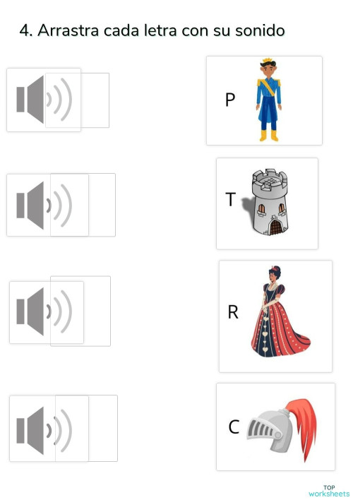 Letra - sonido. Ficha interactiva | TopWorksheets