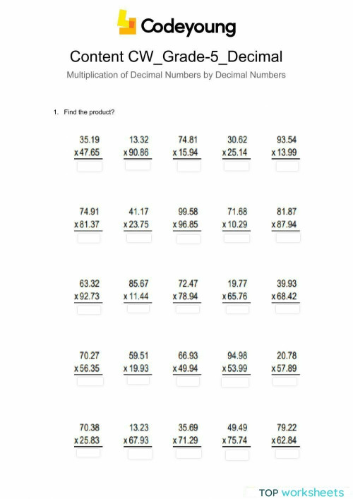 Content-CW-Multiplication of Decimal Numbers by Decimal Numbers Part 2 ...