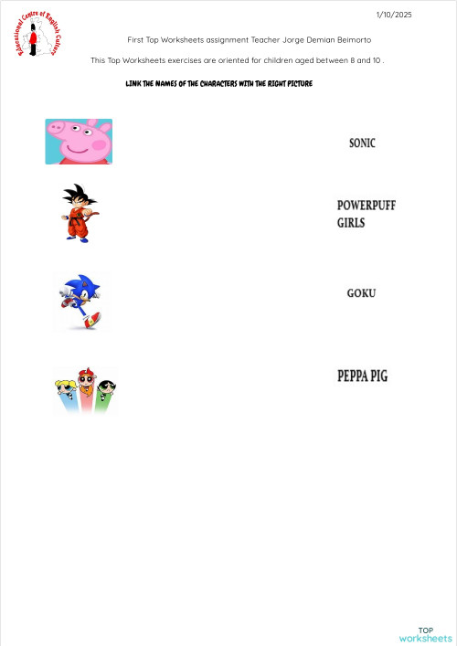 first Top Worksheets assignment Demian. Interactive worksheet | TopWorksheets