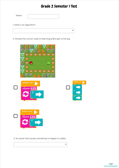 Programming: interactive worksheets and online exercises | TopWorksheets