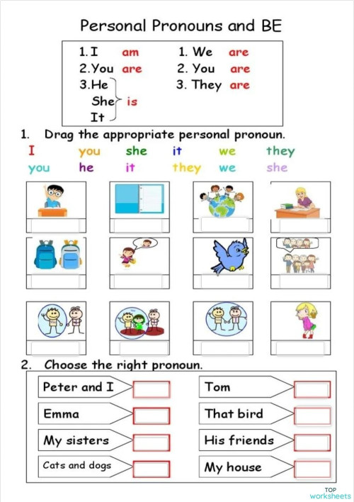 verb to be test 2. Interactive worksheet | TopWorksheets