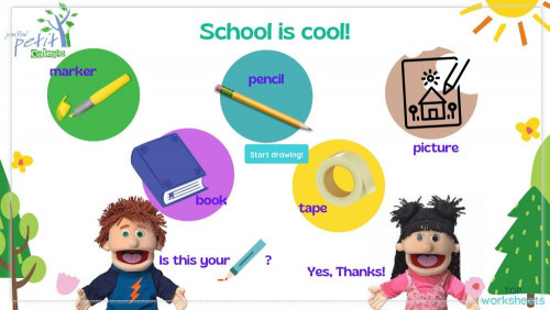 school is cool SB page 1. Interactive worksheet | TopWorksheets