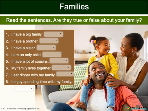 All About Family. Interactive worksheet | TopWorksheets