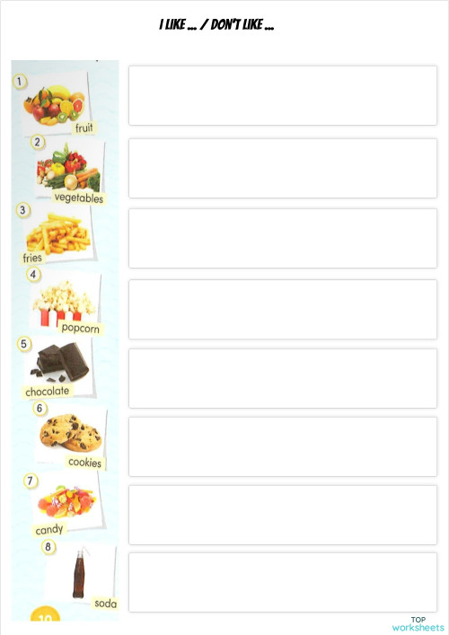 grade 2 food. Interactive worksheet | TopWorksheets
