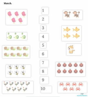 NUMBER 1 TO 10. Interactive worksheet | TopWorksheets