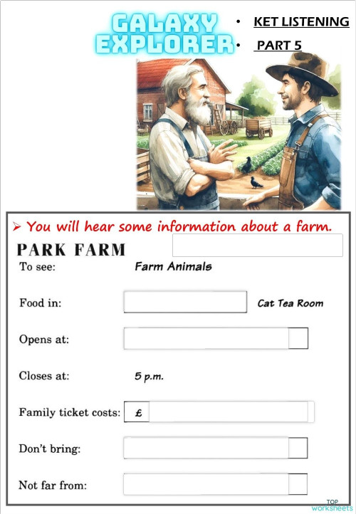 Listening practice 5.3. Interactive worksheet | TopWorksheets