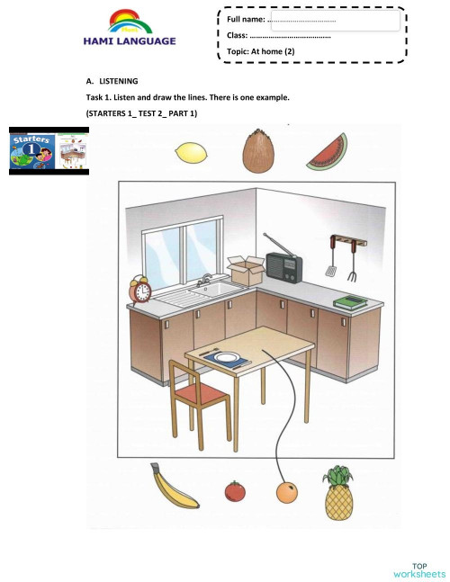 ESL03_AT HOME (2). Interactive worksheet | TopWorksheets