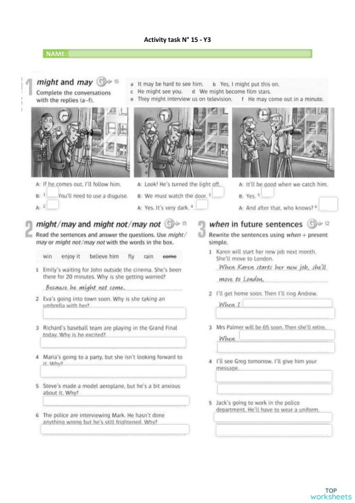 Y3-TASK15 SEPTEMBER. Interactive worksheet | TopWorksheets