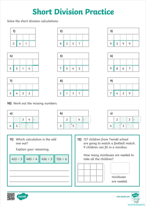 Division: interactive worksheets and online exercises | TopWorksheets