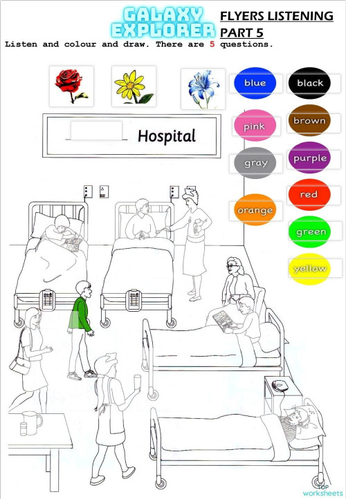 LISTENING TEST - FLYERS. Interactive worksheet | TopWorksheets