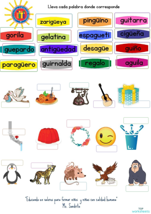 ga go gu gue gui. Ficha interactiva | TopWorksheets